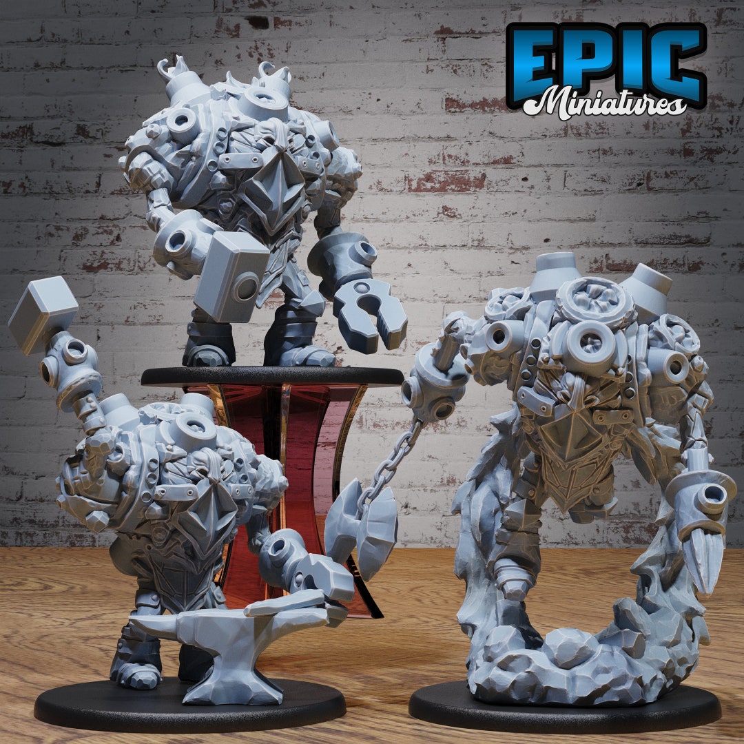 Stone Construct (large Creature), Dwarf Mountain - Epic Miniatures ...