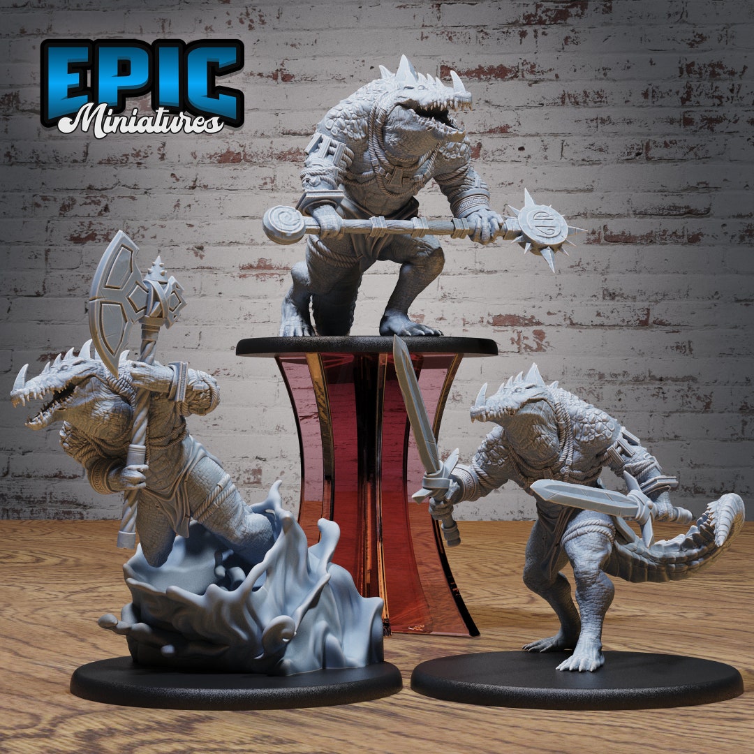 Crocodile Champion large Creature, Bone Dry Desert Epic Miniatures ...