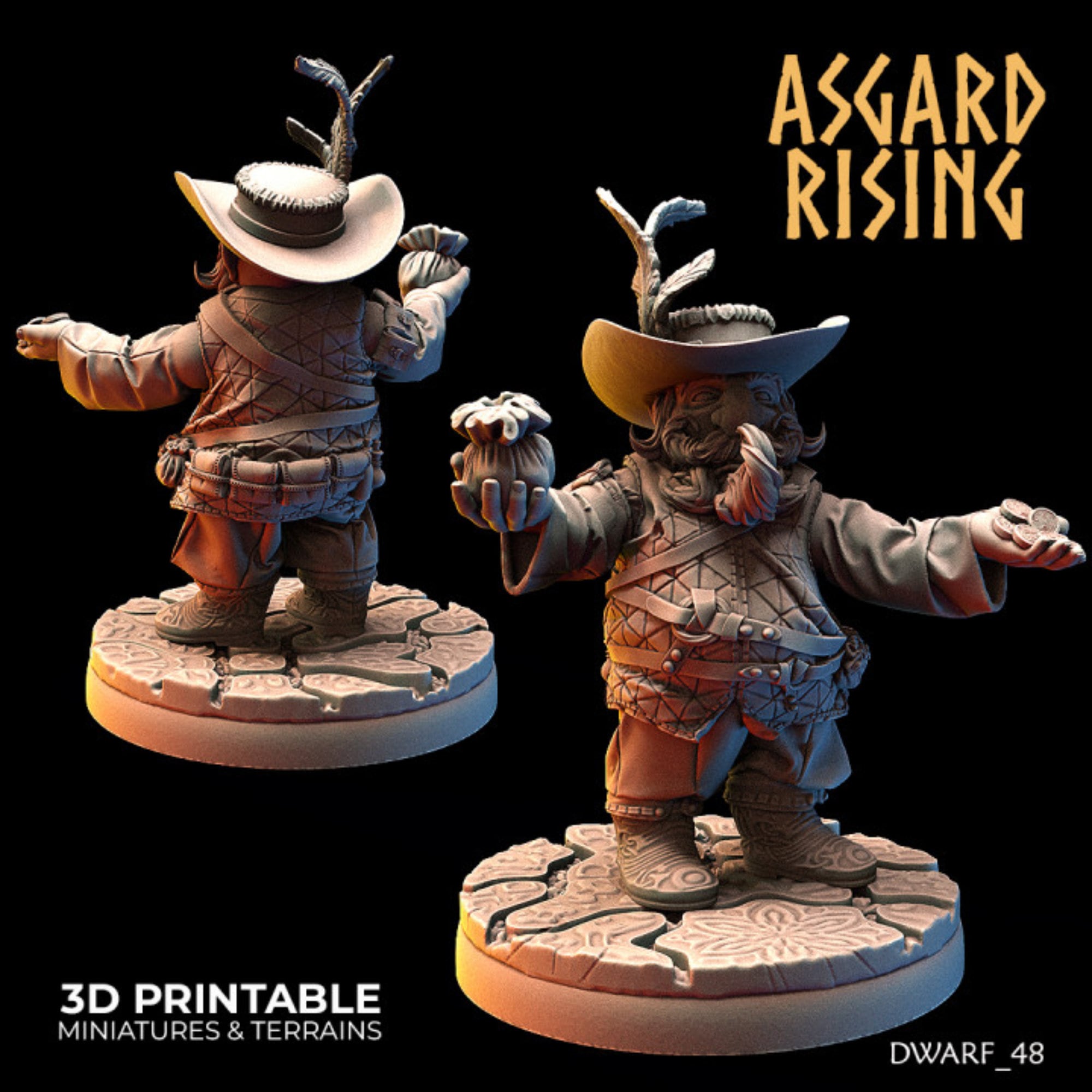 Dwarf Merchant Miniature for Tabletop Rpgs Asgard Rising Dungeons and ...