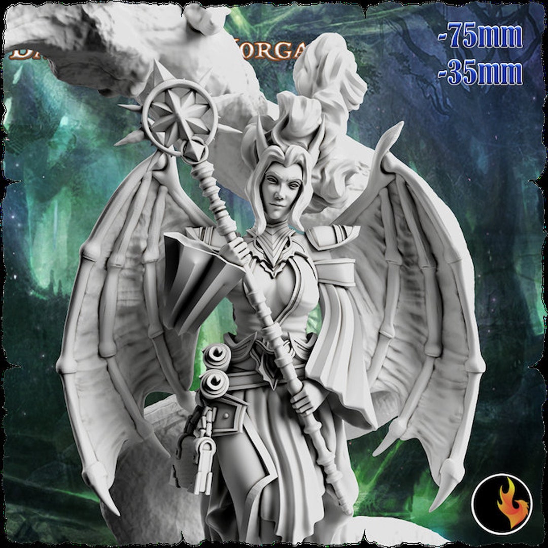 Morgana, Dark Mage, Miniature for Tabletop Rpgs | Fantasy Girls STL Vol ...