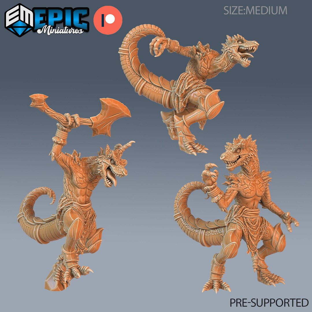 Tyranno Lizardfolk - Epic Miniatures | Dungeons & Dragons | Pathfinder ...