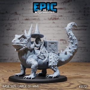 Giant Lizard Epic Miniatures Dungeons & Dragons Pathfinder Tabletop - Etsy