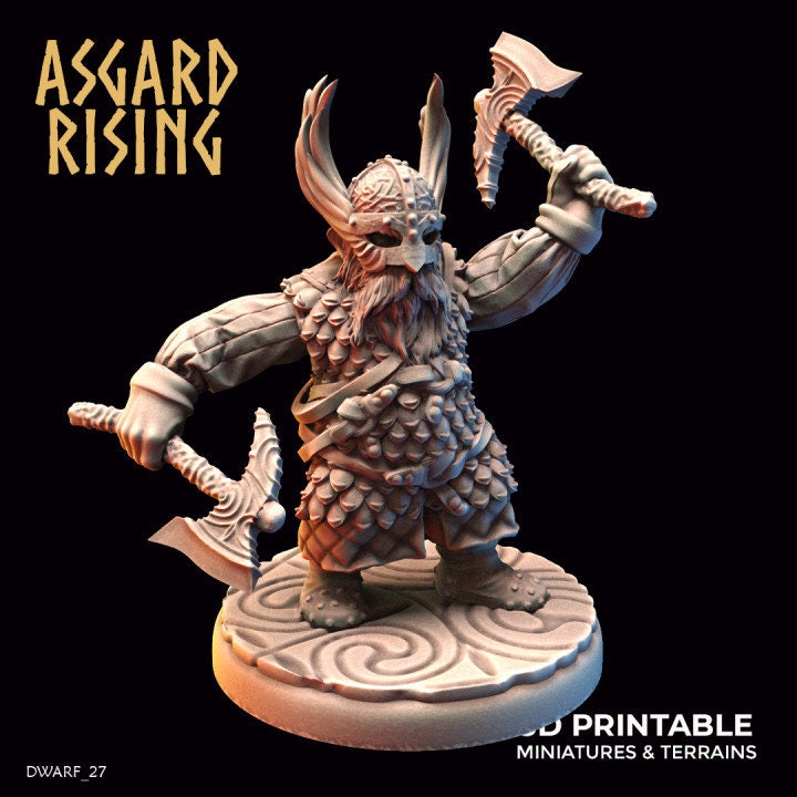Dwarves in Scale Armor With Two Weapons Asgard Rising - Etsy