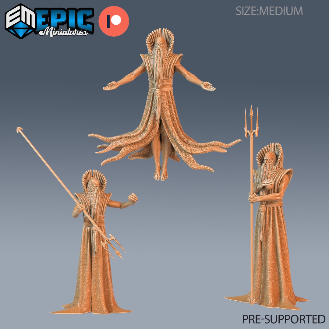 Nodens, Sea Wizard - Epic Miniatures | Dungeons & Dragons | Pathfinder ...