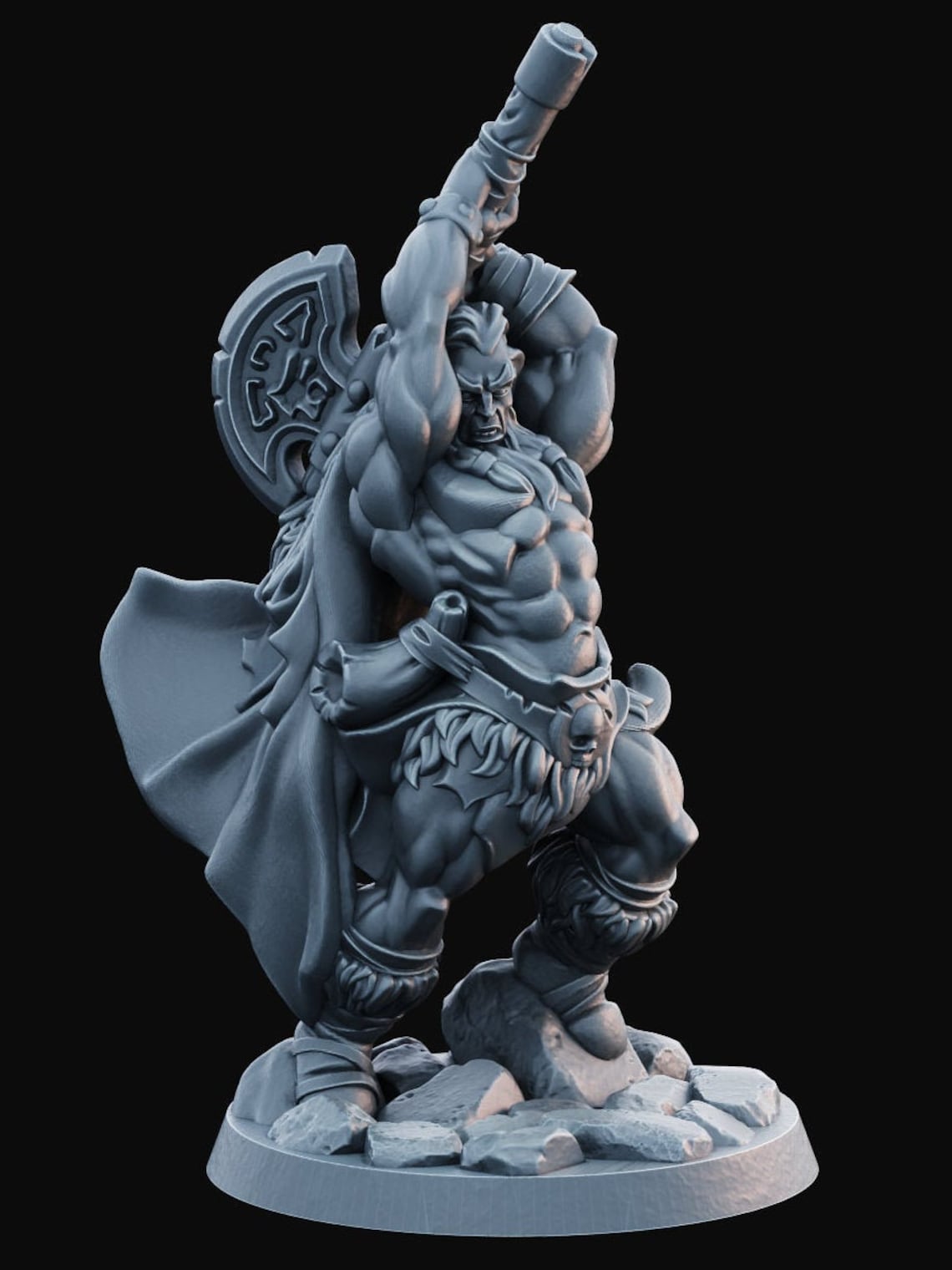 Barbarian Miniature for Tabletop Rpgs Heroes of the Realm - Etsy