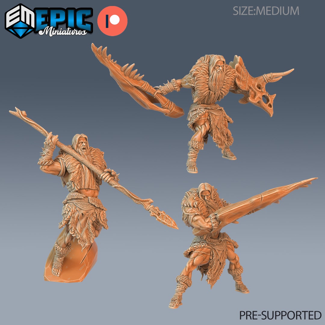 Caveman Barbarian - Epic Miniatures | Dungeons & Dragons | Pathfinder ...