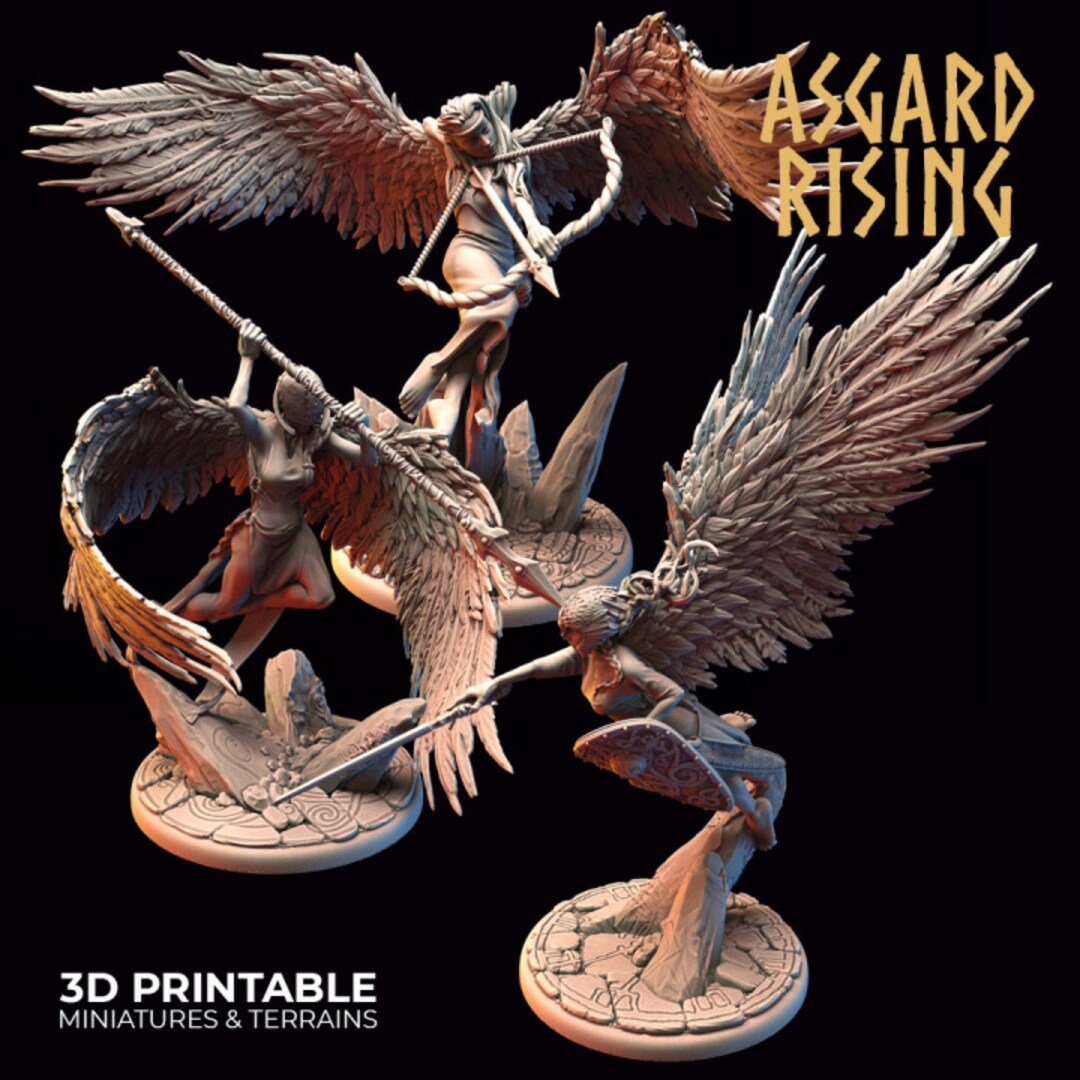 Valkyrie Miniature for Tabletop Games | Asgard Rising | Dungeons and ...