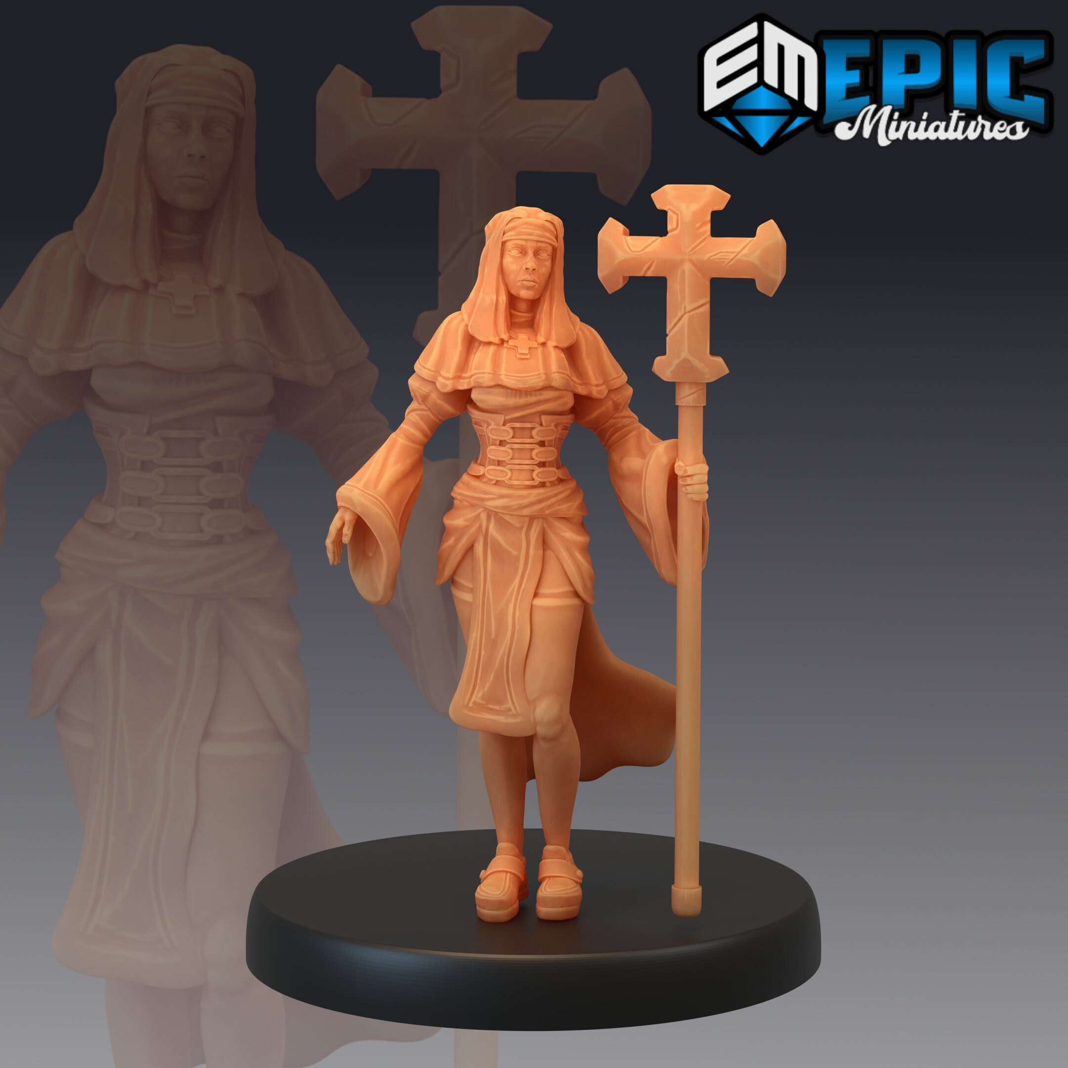 Nun, Cleric - Epic Miniatures, Miniature for Tabletop Rpgs | Dungeons ...