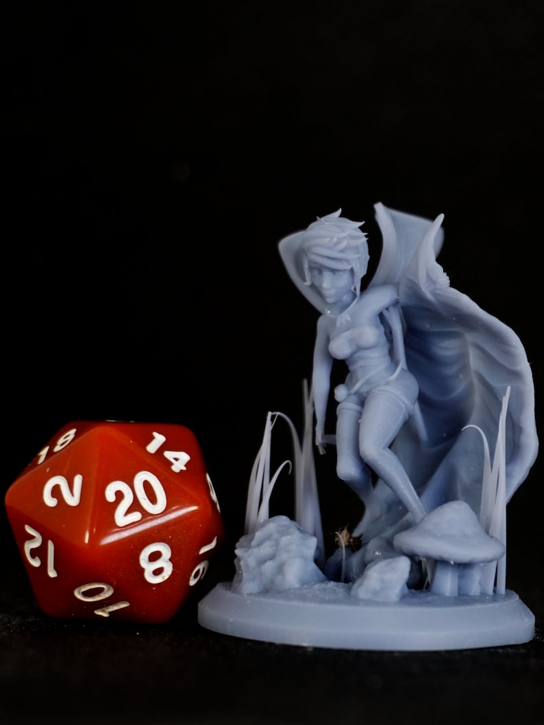 Leaf Fairy Pin up Miniature for Tabletop Rpgs Deepgrove Kin - Etsy