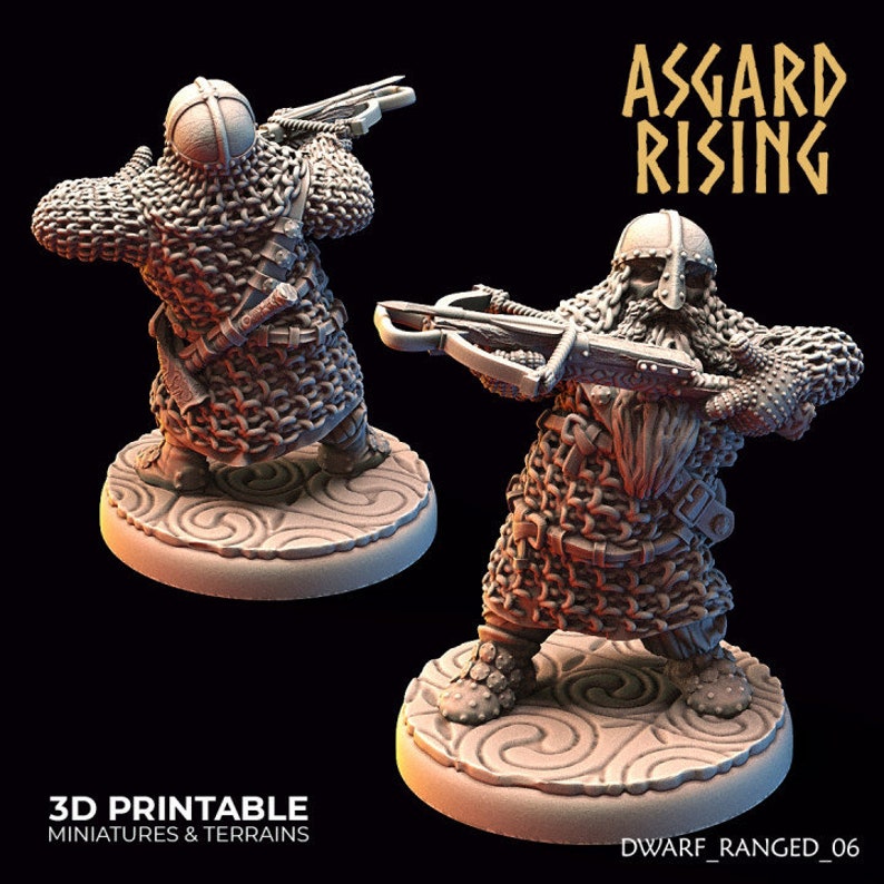 Dwarf Crossbowmen Asgard Rising Dungeons & Dragons - Etsy