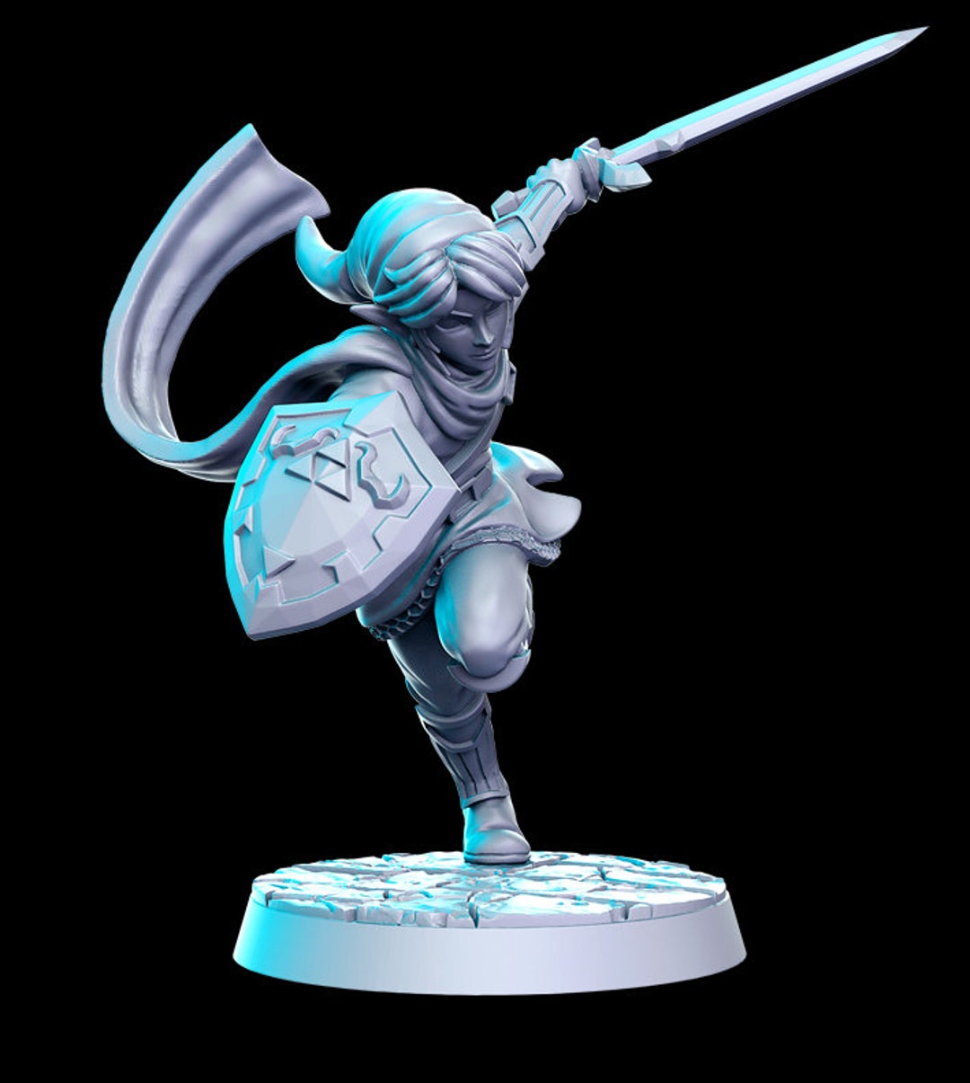 Lunk Rulian Warrior RN Estudio Printed Miniature Dungeons & Dragons ...