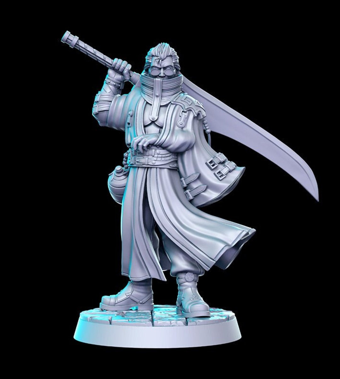 Auron, Greatsword Fighter - RN Estudio Printed Miniature | Dungeons ...