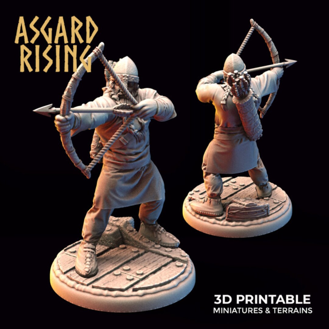 Male Viking Archer Miniature for Tabletop Rpgs | Asgard Rising ...