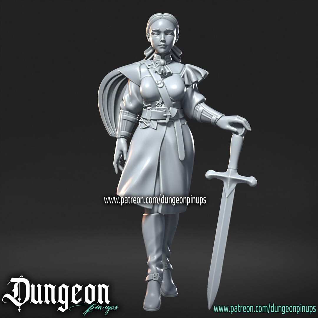 Espadachina, Swordswoman, Pin-up Miniature for Tabletop Rpgs | Dungeon ...