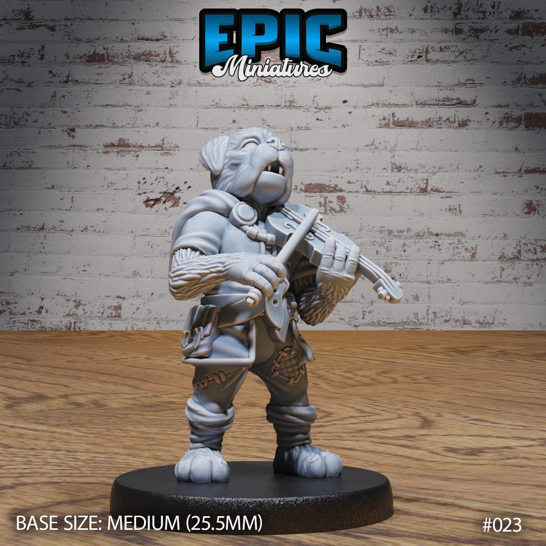 Dog Folk Tribe Bard - Epic Miniatures, PC Fun Pack | Dungeons & Dragons ...