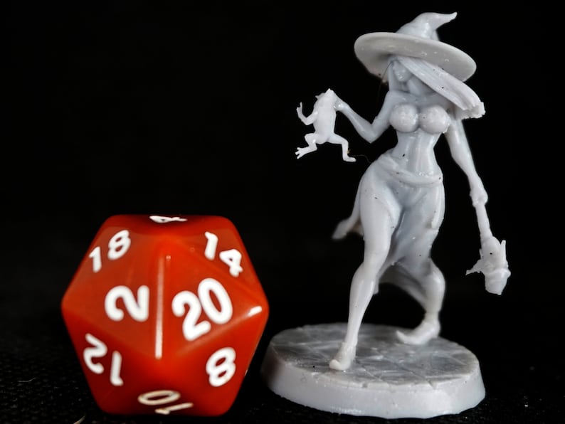 Witch Pin-up Miniature for Tabletop Rpgs Dungeon Pin-ups - Etsy