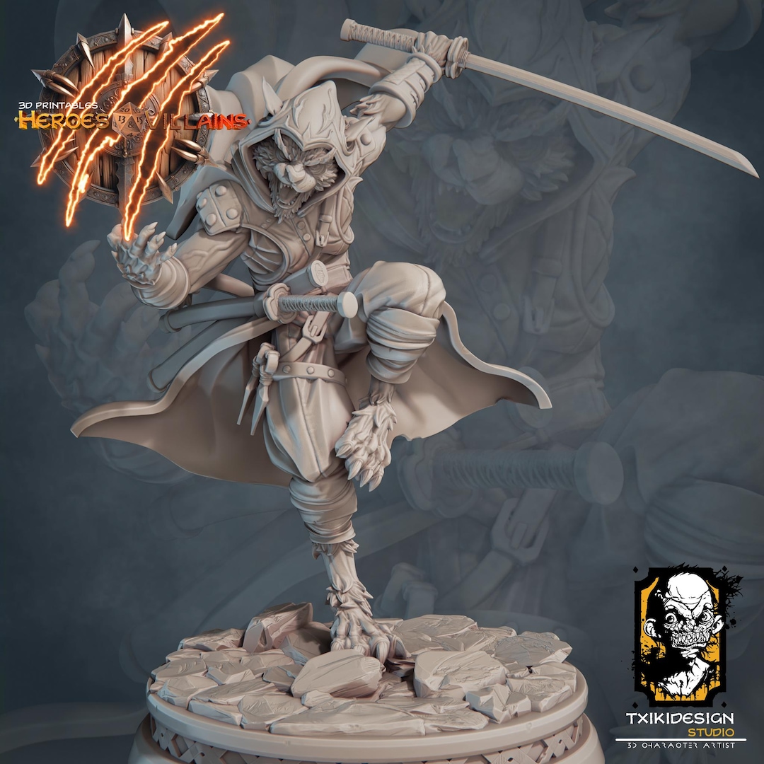 Sigil the Gilclaw Tabaxi Ninja - Txiki Heroes and Villains 3 | Dungeons ...