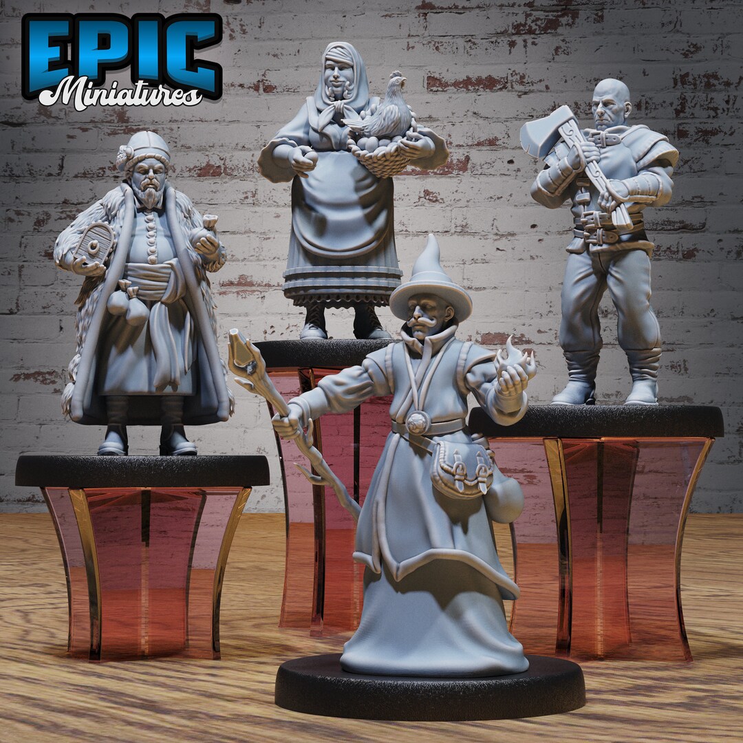 Human Villagers, Festival Village - Epic Miniatures | Dungeons ...