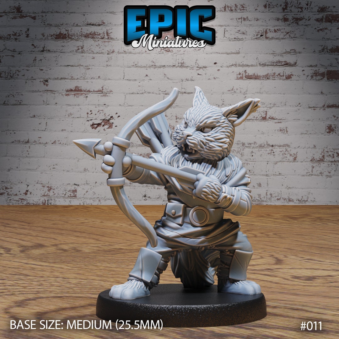 Tabaxi Cat Tribe Archer - Epic Miniatures, PC Fun Pack | Dungeons ...