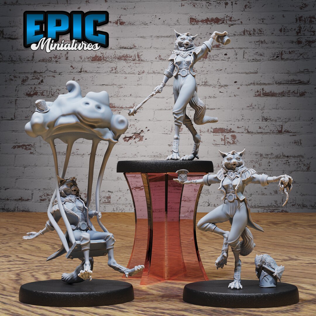 Fantasy Carnival Tabaxi Catfolk Magician - Epic Miniatures | Dungeons ...