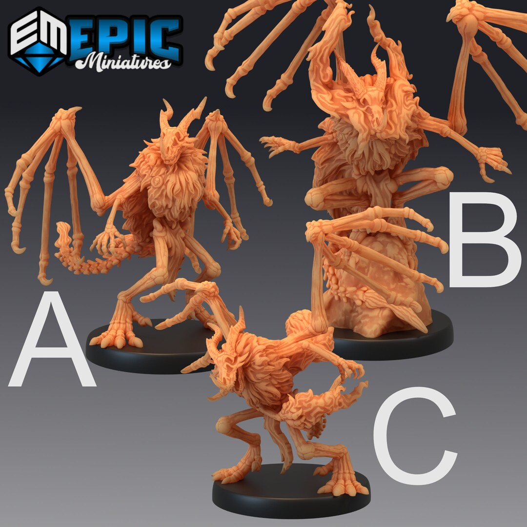 Dragonborn Skeleton Epic Miniatures Dungeons & Dragons - Etsy