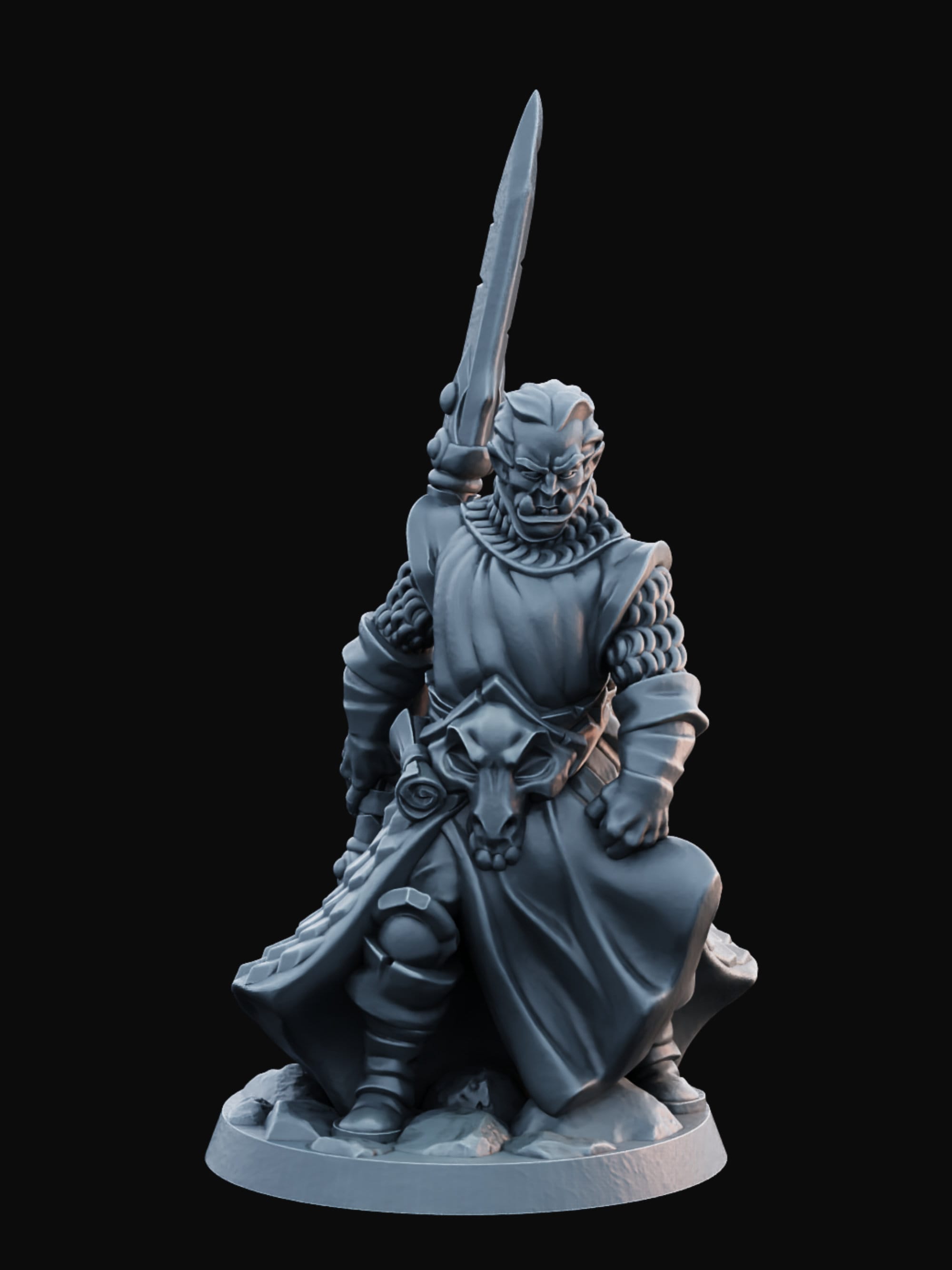 Half-orc Fighter or Paladin for Tabletop Rpgs Dungeons and | Etsy