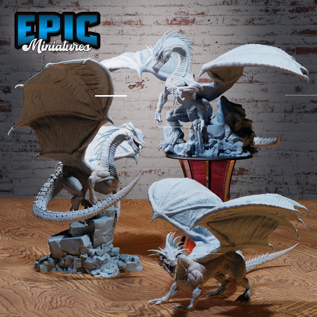 Ice Age Madness, Glacier Dragon (gargantuan) - Epic Miniatures ...