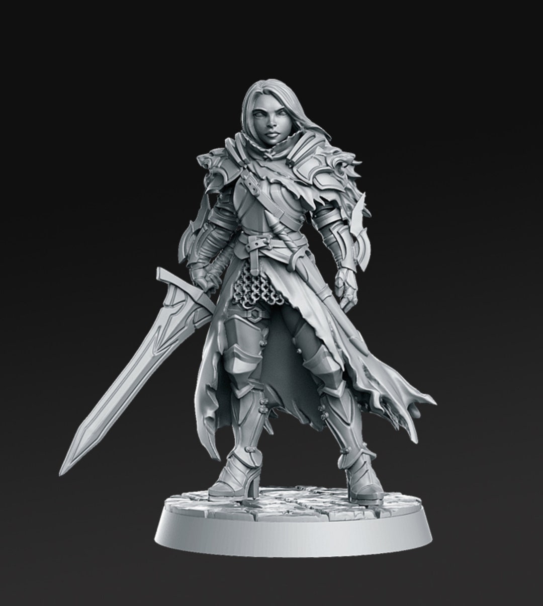 Lydia the Lioness, Female Human Fighter - RN Estudio Printed Miniature ...