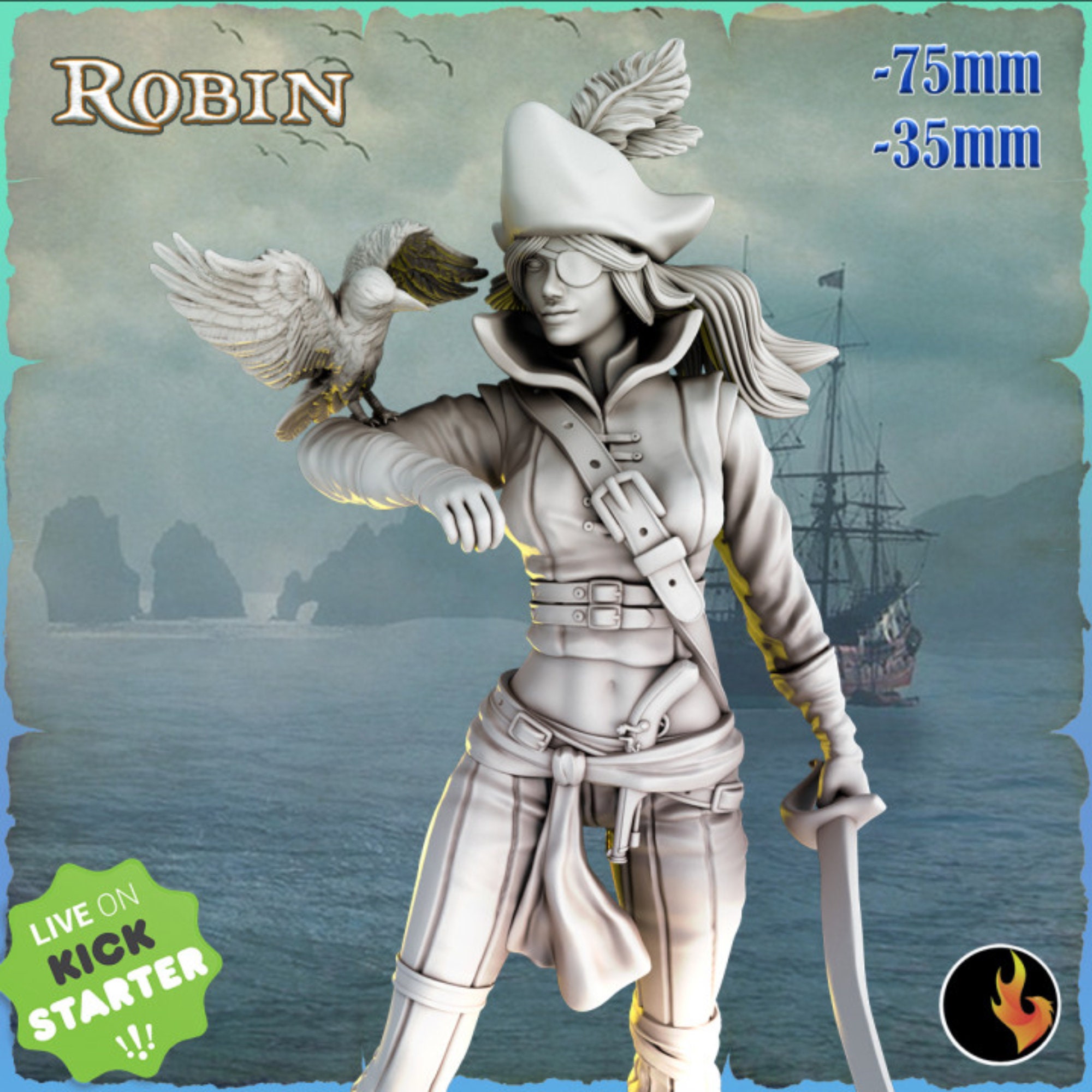 Robin Pirate Pirate Girls STL Miniature for Tabletop Rpgs - Etsy