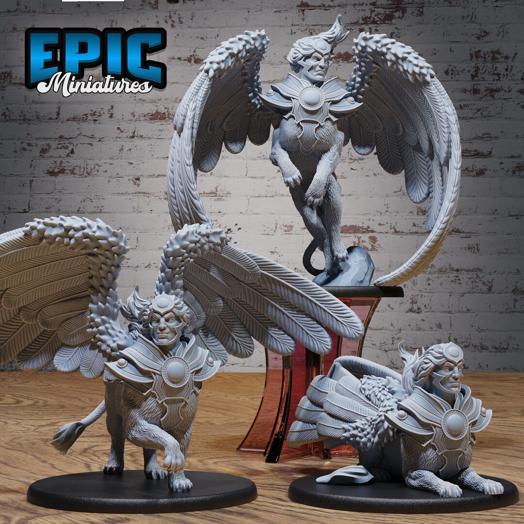 Sphinx Prime (large Creature), Bone Dry Desert - Epic Miniatures ...