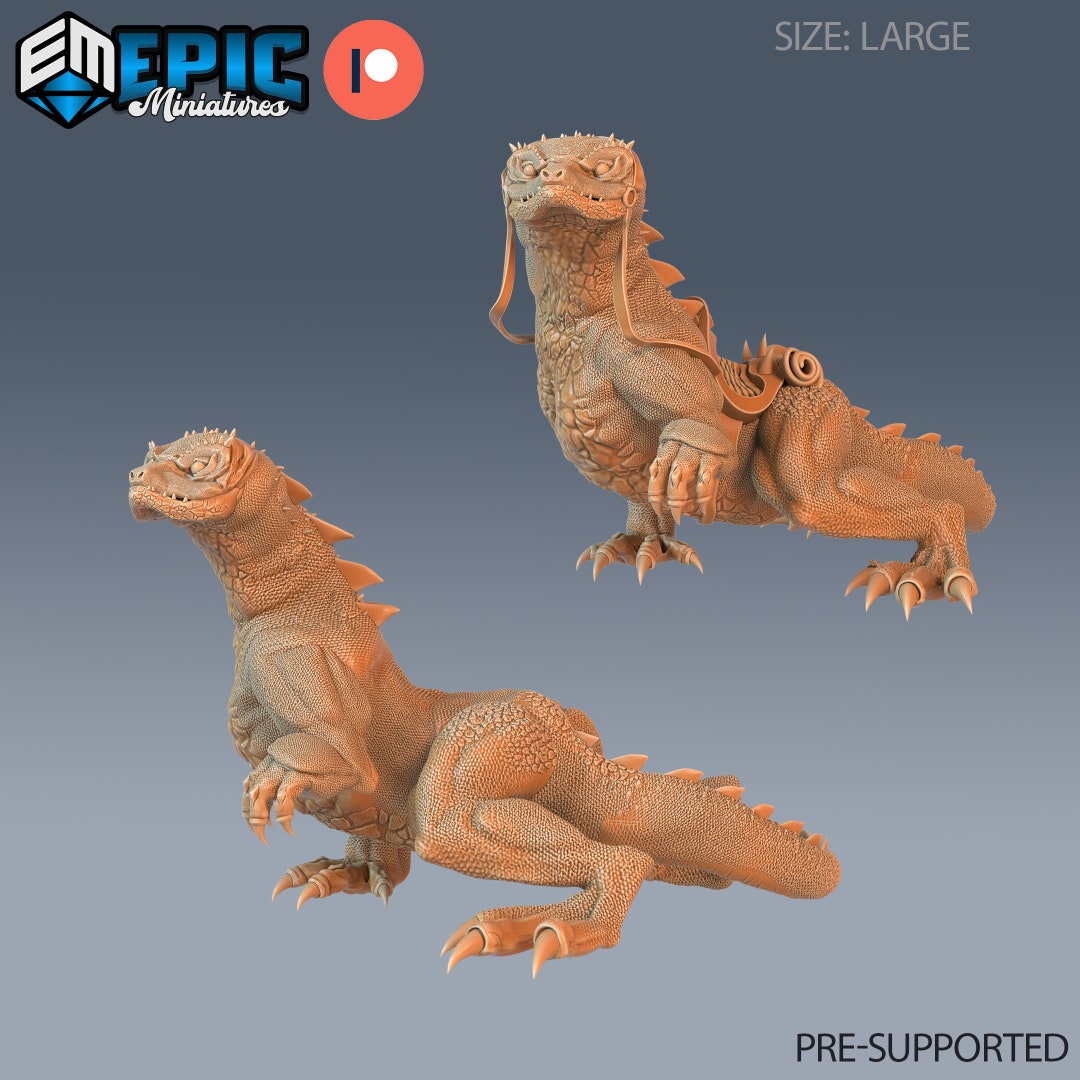 Desert Lizard (large Creature), Ruins of Madness - Epic Miniatures ...