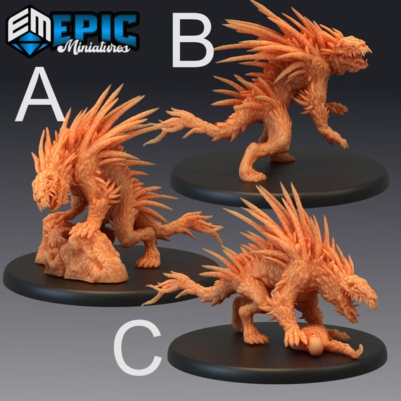 Barghest Demon Hound large Creature Epic Miniatures - Etsy