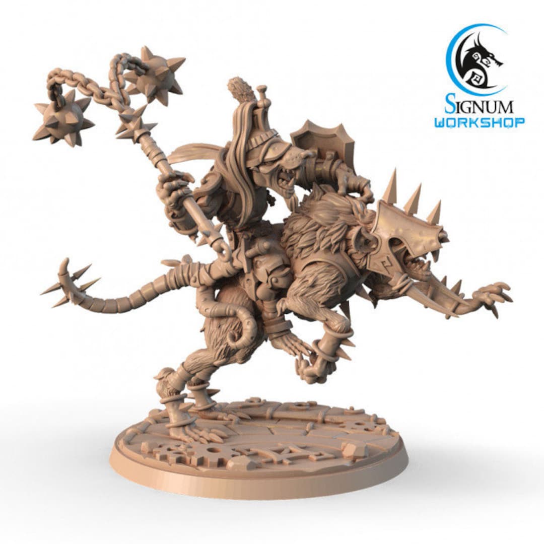 Tangur, Rider of the Wolf Rats - Signum Workshop Printed Miniature ...