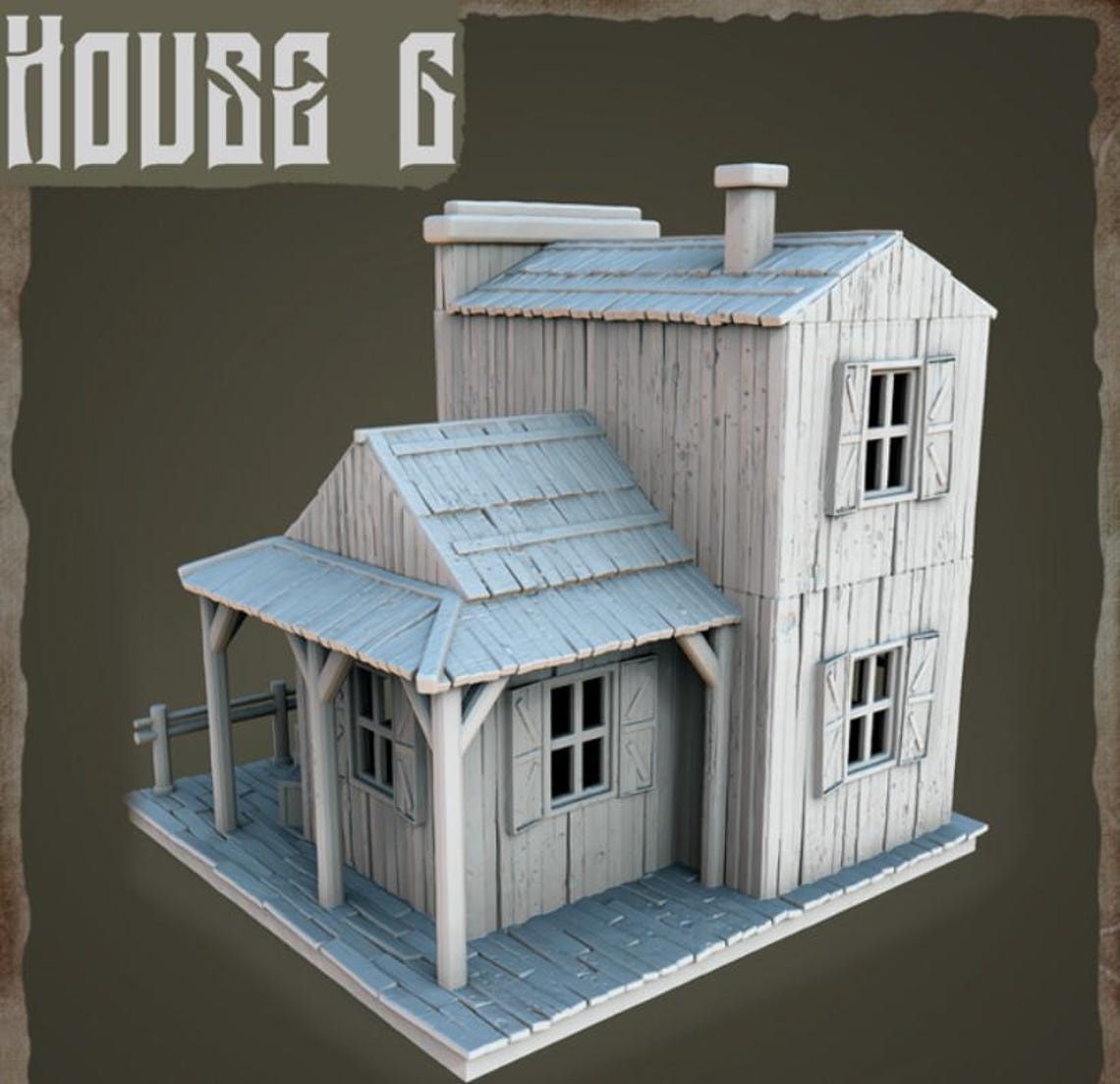 Frontier House – Wild West Building Terrain | Summoner's Circle Minis ...