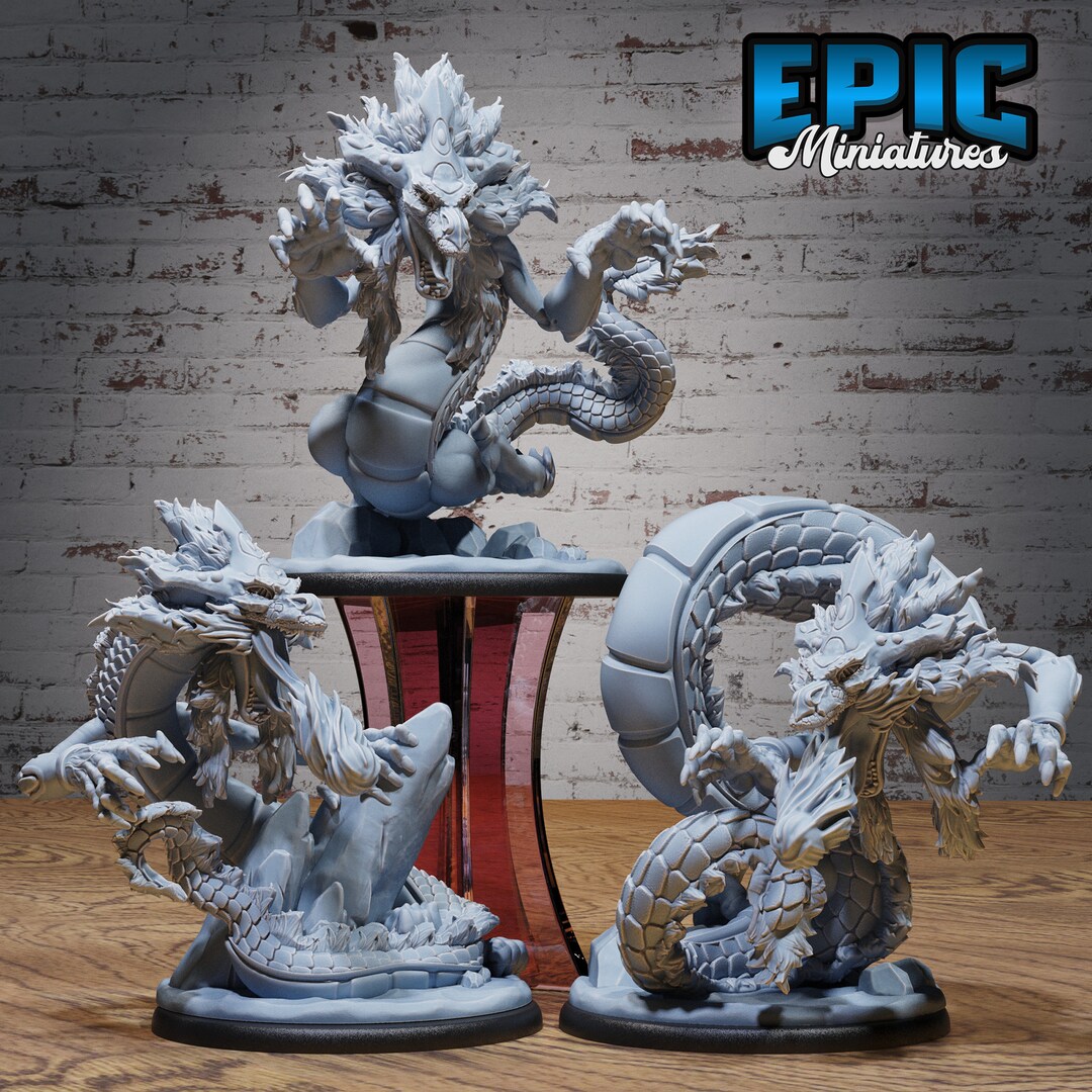 Oni Nightmare, Young Lung Dragon (large Creature) - Epic Miniatures ...