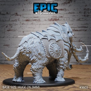Ice Age Madness, Armored Mammoth (huge Creature) - Epic Miniatures ...