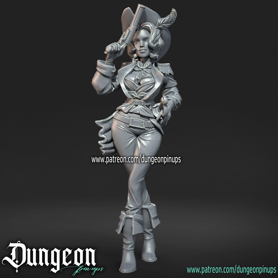 Maridi, Pirate Pin-up Miniature for Tabletop Rpgs | Dungeon Pin-ups ...