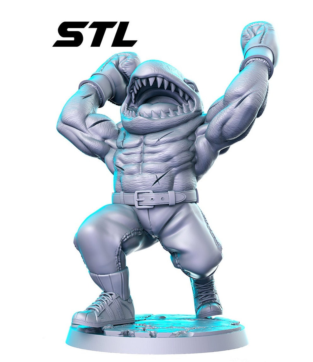 Big Slammu Street Wereshark - RN Estudio Printed Miniature | Dungeons ...