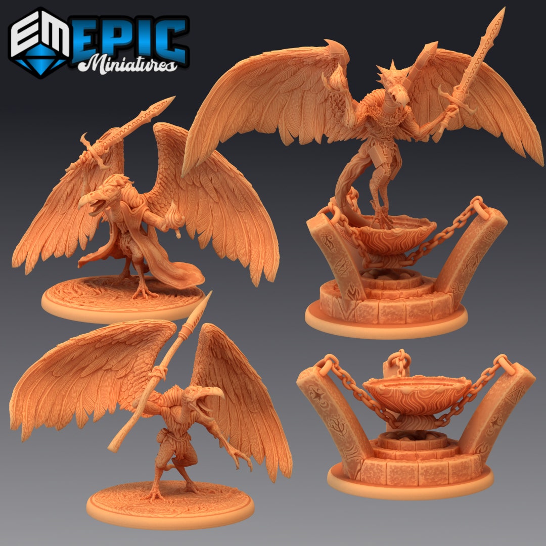 Vrock, Vulture Demon (large Creature) - Epic Miniatures | Dungeons ...