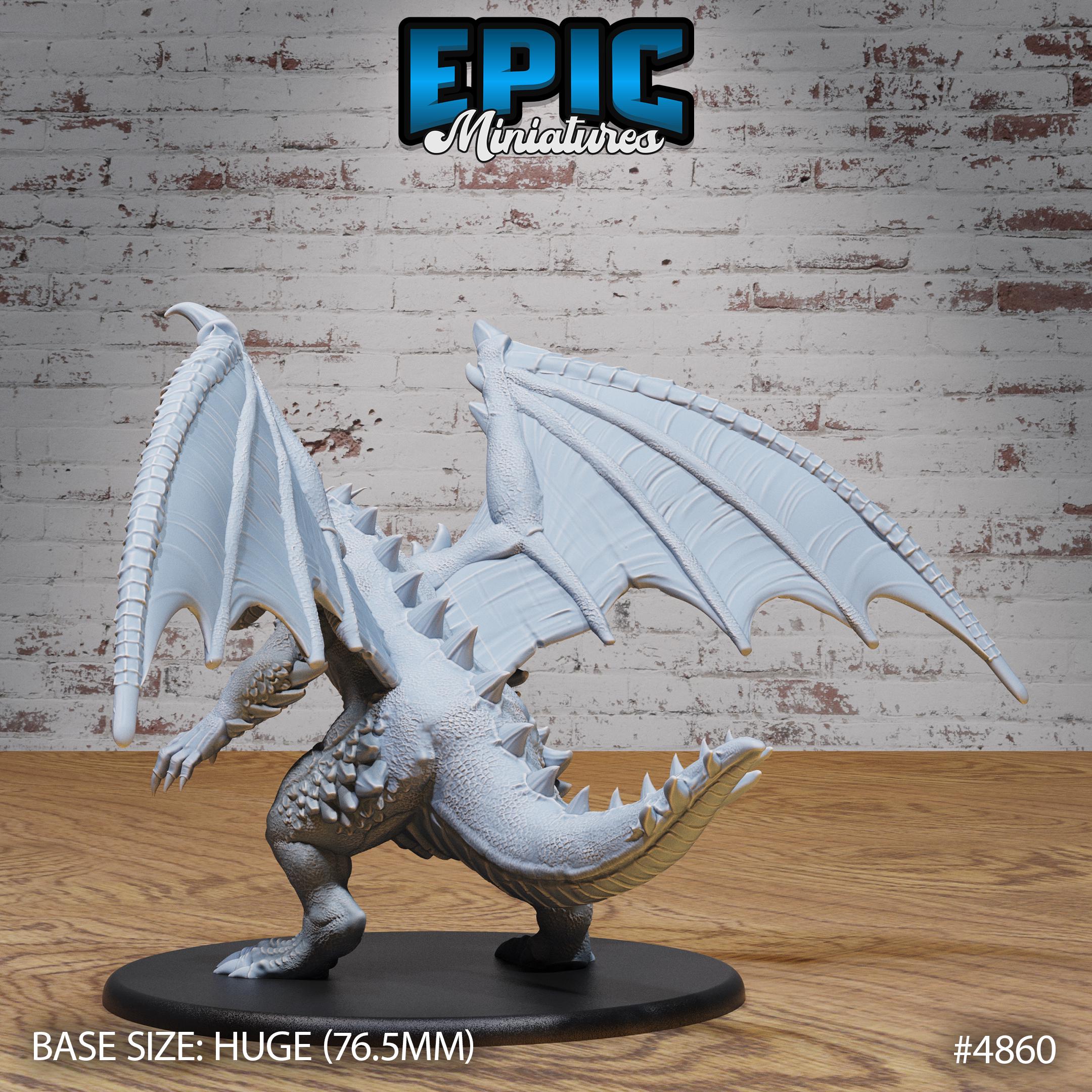 Bipedal Dragon (huge Miniature), Age of Dragons #4850-4862 - Epic ...