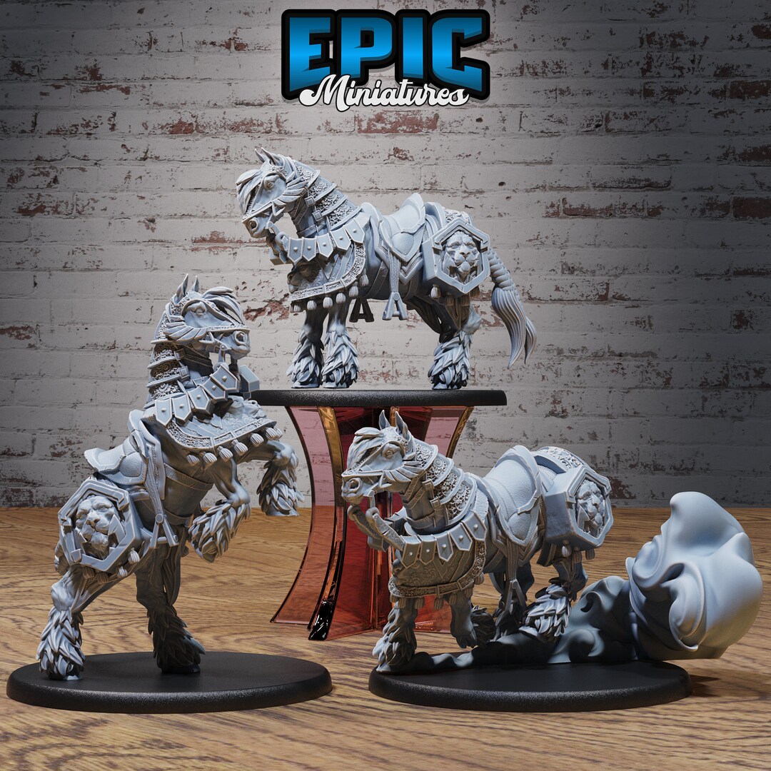 Legendary Horse Mount (large Creature) - Epic Miniatures | Dungeons ...