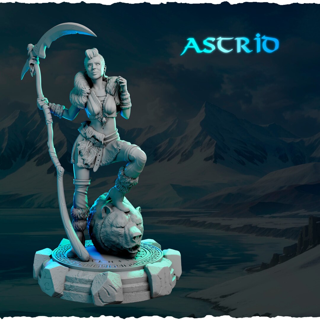 Astrid Clan Huntress Miniature For Tabletop Games Ladies Of The