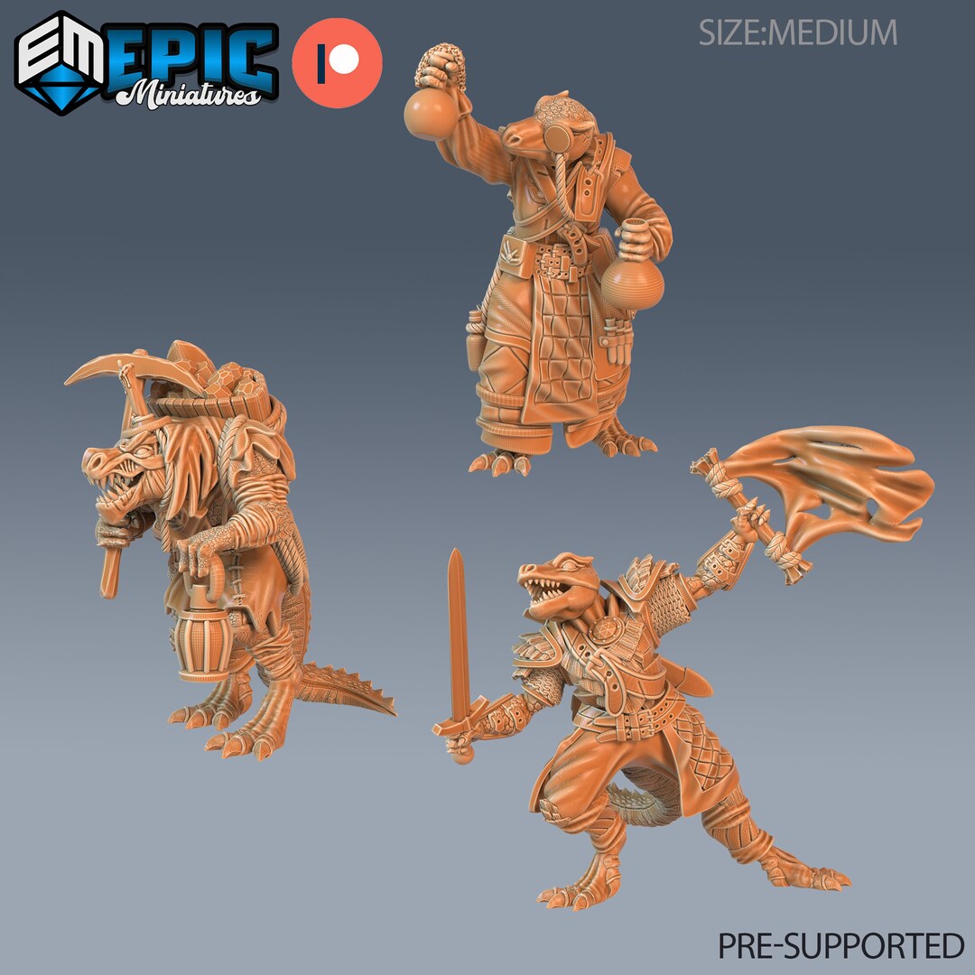Lizardfolk Tribespeople - Epic Miniatures | Dungeons & Dragons ...