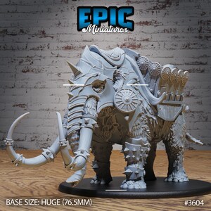 Ice Age Madness, Armored Mammoth (huge Creature) - Epic Miniatures ...