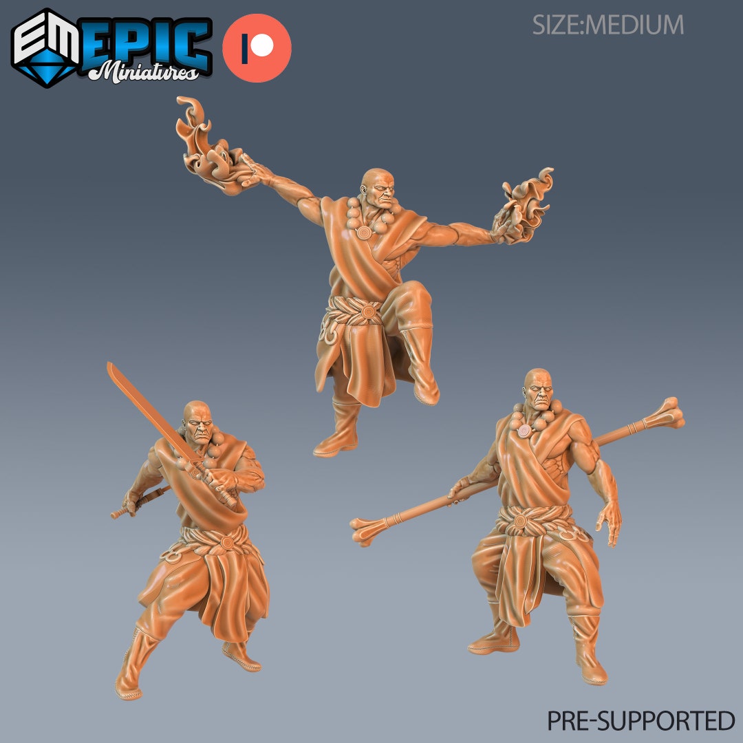 Human Monk - Epic Miniatures | Dungeons & Dragons | Pathfinder ...