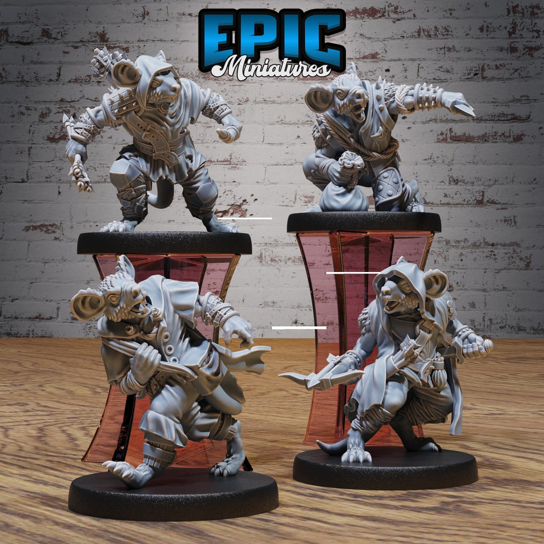 Bandit Camp, Wererat Mouse Folk Raiders - Epic Miniatures | Dungeons ...