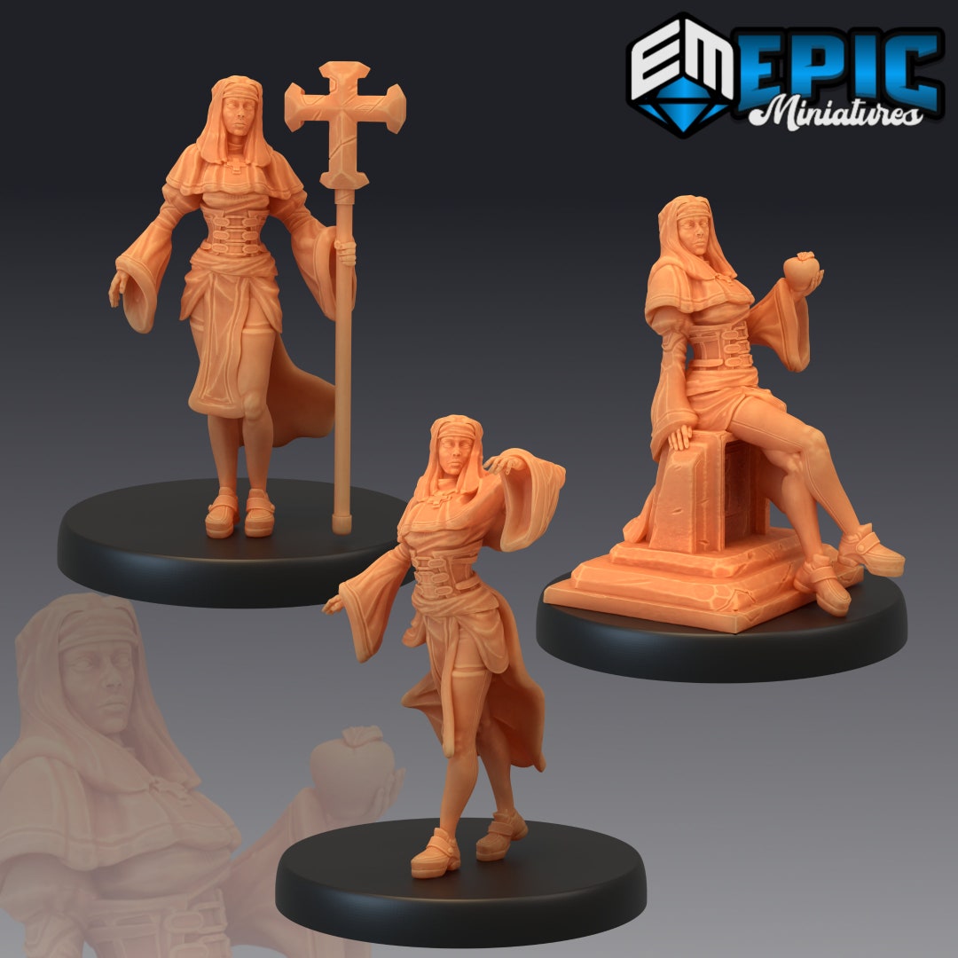 Nun, Cleric - Epic Miniatures, Miniature for Tabletop Rpgs | Dungeons ...