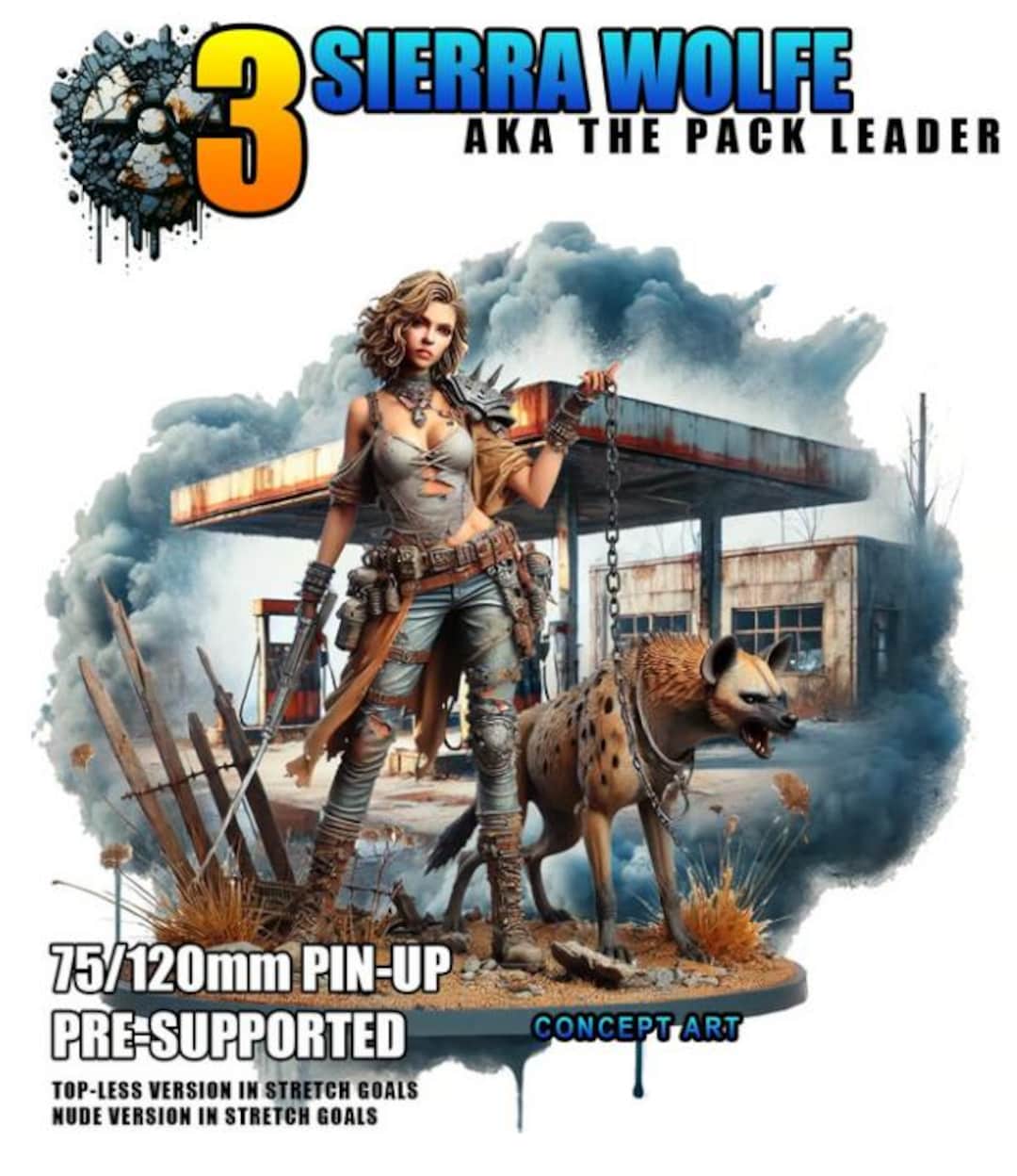 Sierra Wolfe, the Pack Leader, KS22 Wasteland Queens 2 - Cosmondo | 3d ...