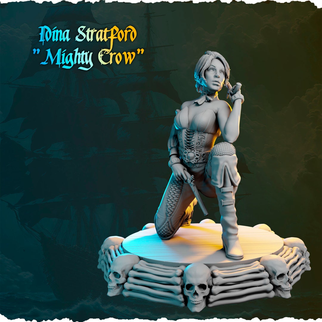 Idina Stratford, Mighty Crow Pirate, Miniature for Tabletop Games | Ladies of the Sea, Gilmore ...