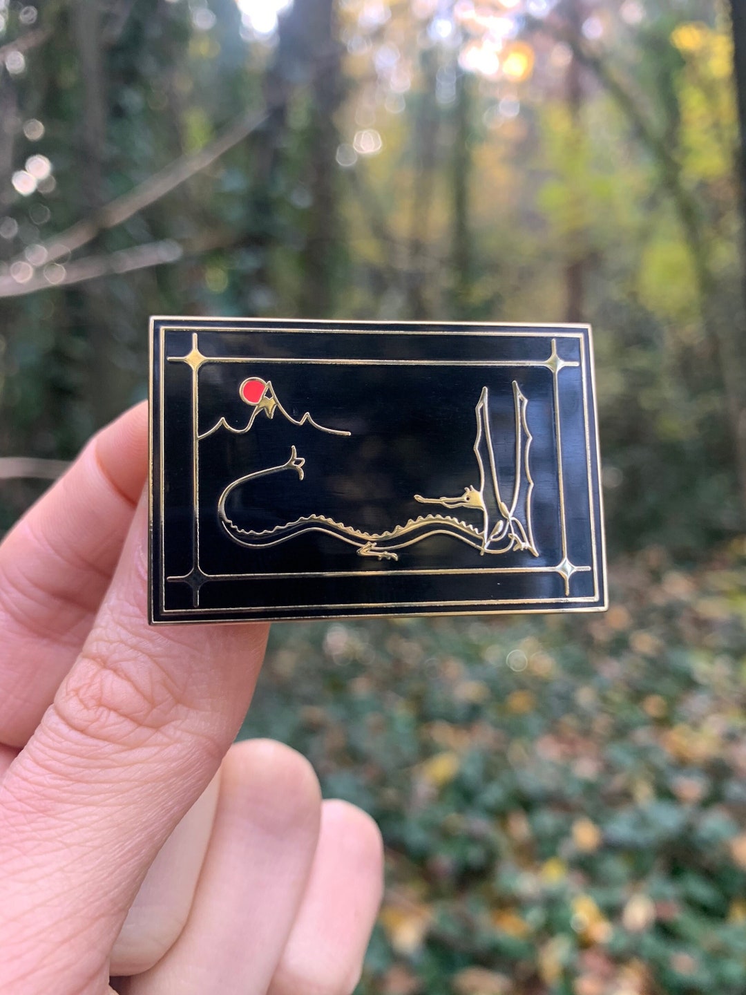 B GRADE* the Hobbit Enamel Pin | Smaug and Lonely Mountain - Etsy